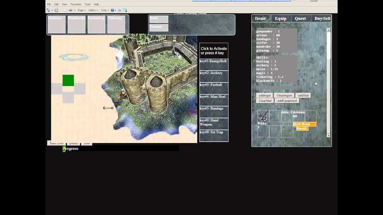 HTML5 javascript RPG game prototype from scratch