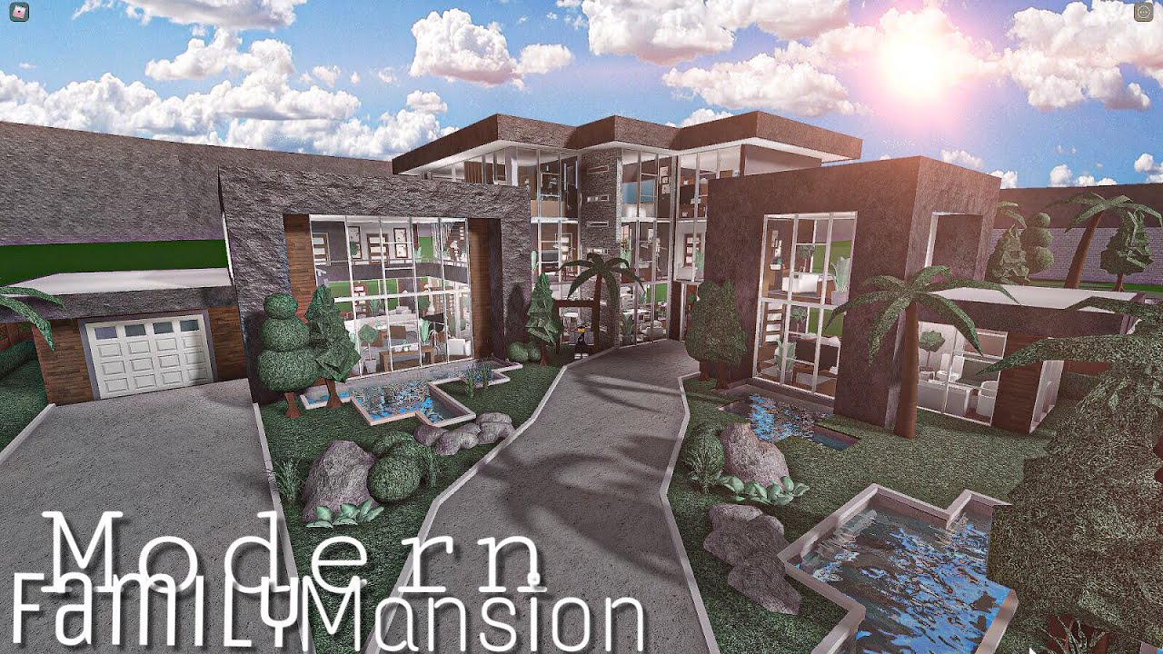 ROBLOX BLOXBURG: Modern Family Mansion || House Build