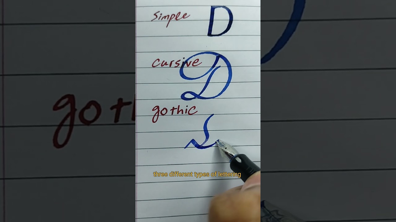 three different types of lettering #calligraphy #fountainpen #D