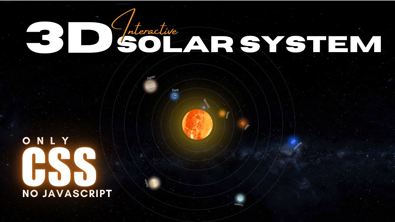 Create a Realistic Solar System Animation | Pure CSS Tutorial | No JavaScript by The Animation Coder