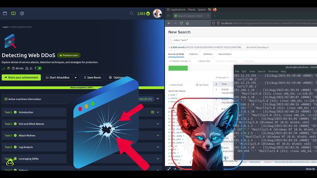 TryHackMe Detecting Web DDoS - Full Walkthrough 2025