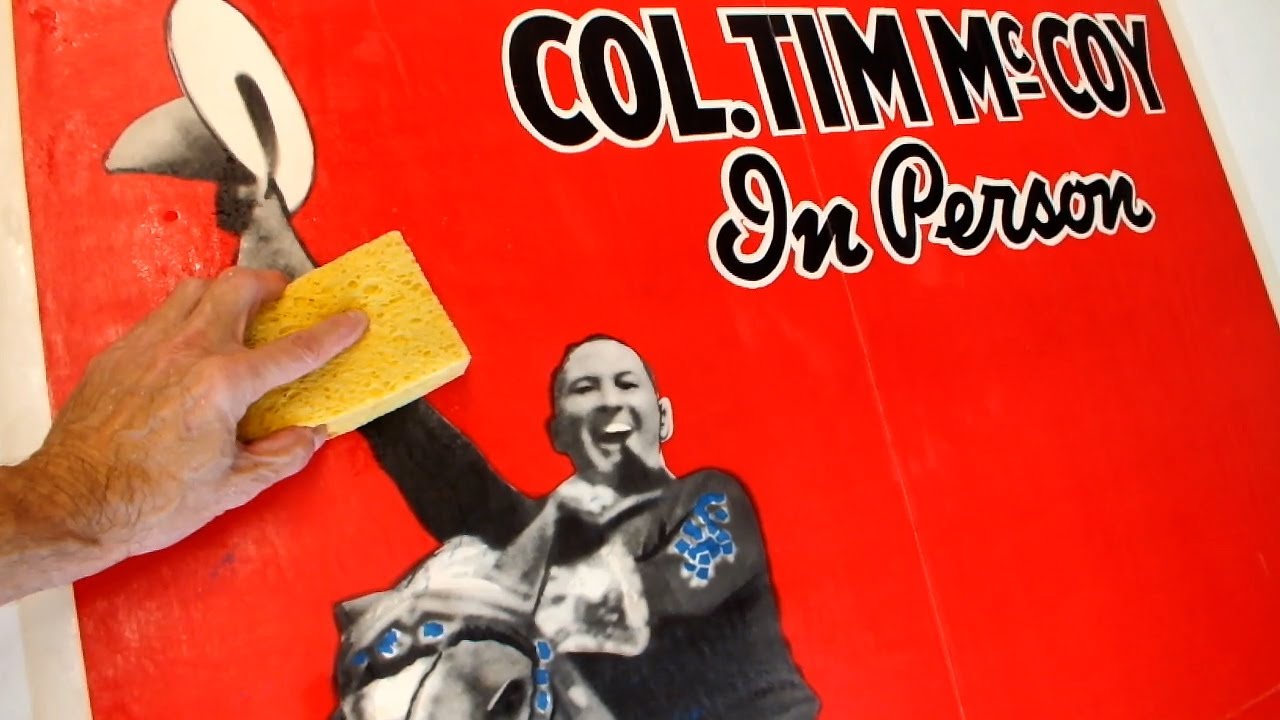 Col. Tim McCoy in Person - 1940s 3 sheet Poster Fix