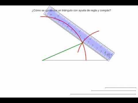 HACER UN TRIANGULO CON REGLA Y COMPAS | GEOMETRIA
