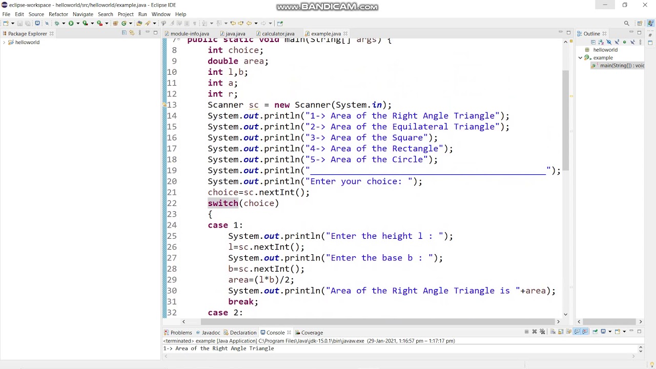 Java Menu Driven Program || Part 3