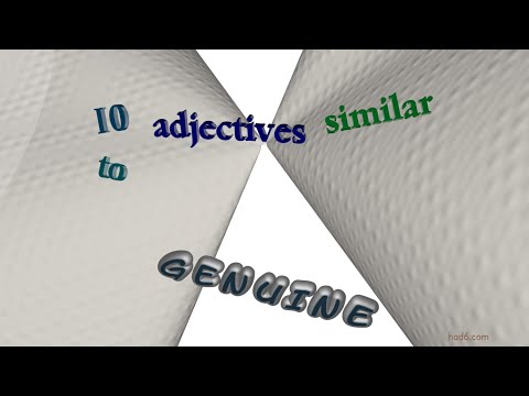 genuine - 12 adjectives which are synonym to genuine (sentence examples)