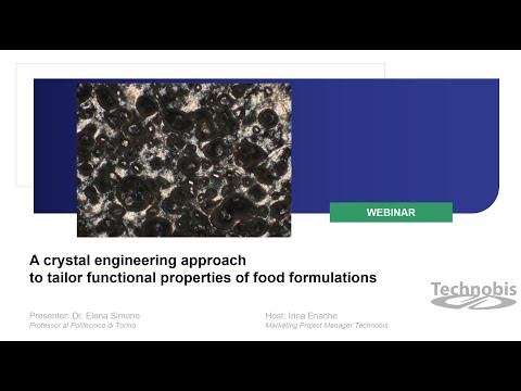 A crystal engineering approach to tailor functional properties of food formulations