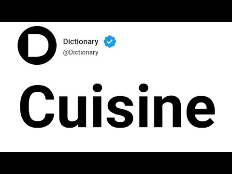 Cuisine Meaning In English