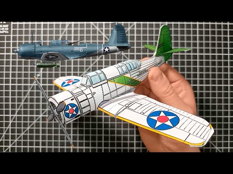 Vought SB2U Vindicator Aircraft Model | DIY Vindicator SB2U | How Make a Paper Airplane Model