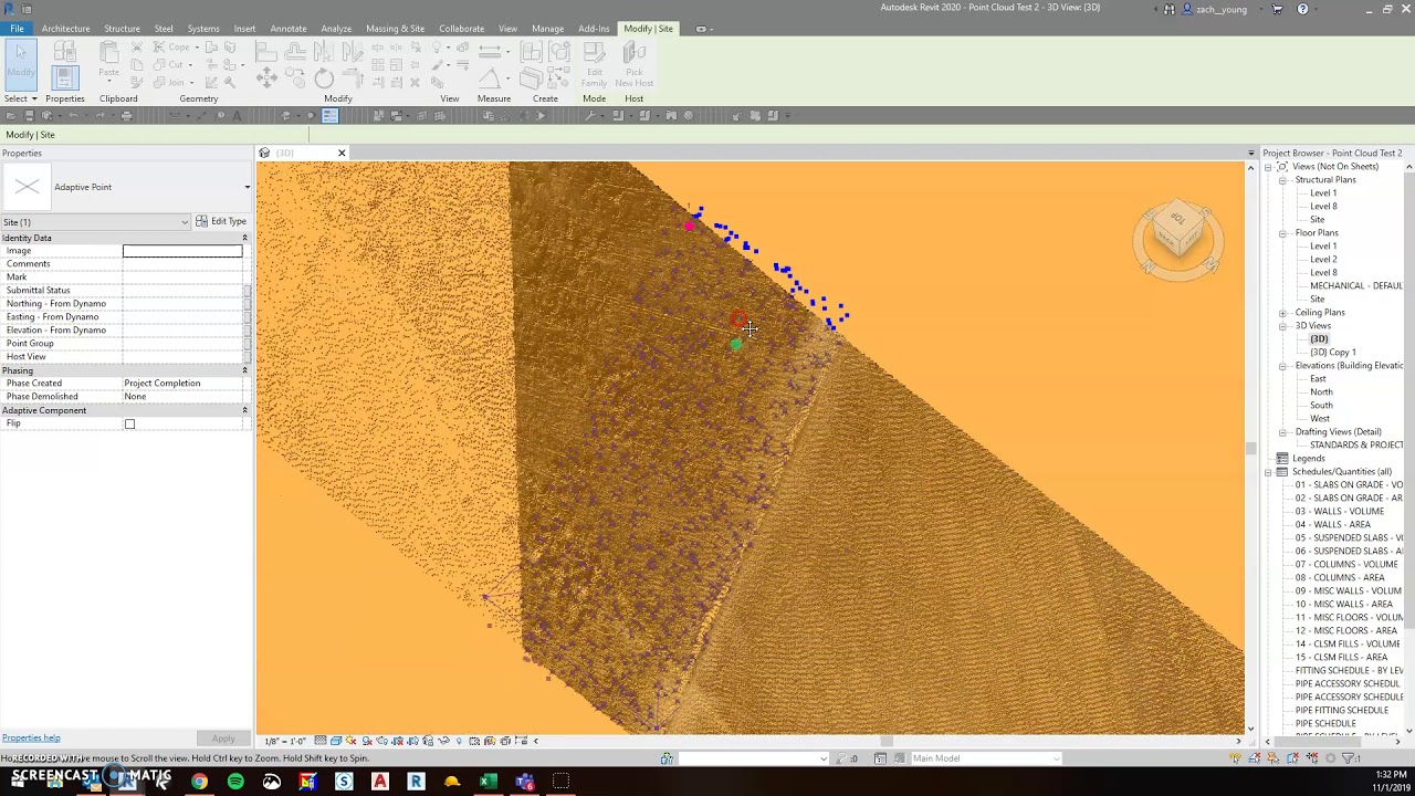 Dynamo Revit 2020 - Family Instance by Point Cloud