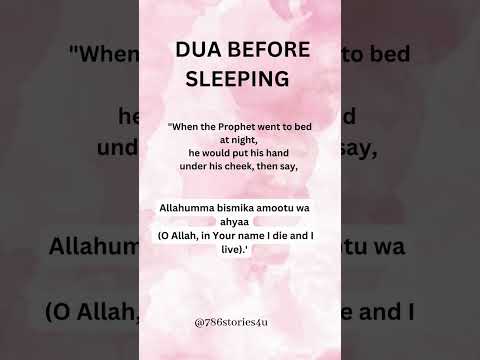 Dua before sleeping and after waking up #shorts