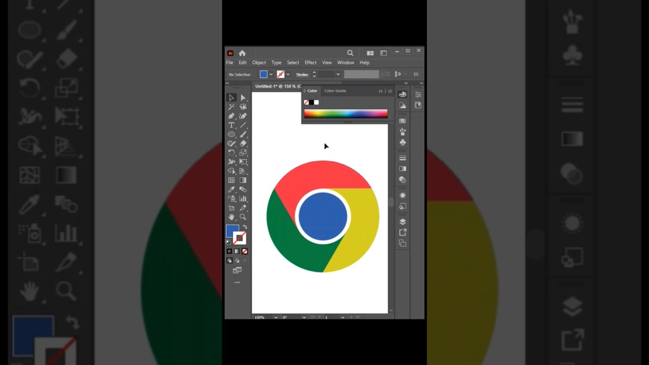 Google Chrome logo design in Adobe Illustrator #illustrator #tutorial #google