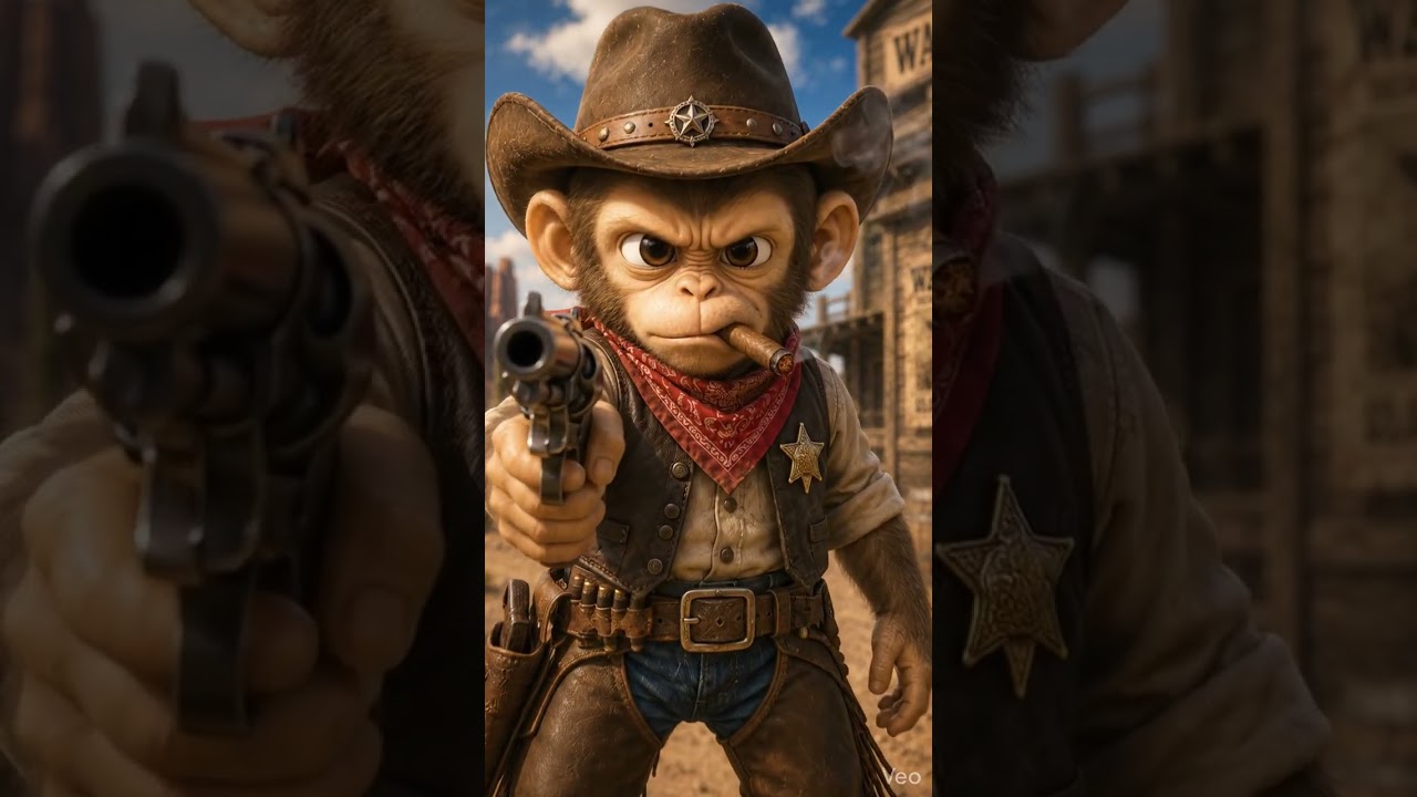 Angry Monkey Leo Fart when shooting #ai #animation #trending #viral #funniestvideo