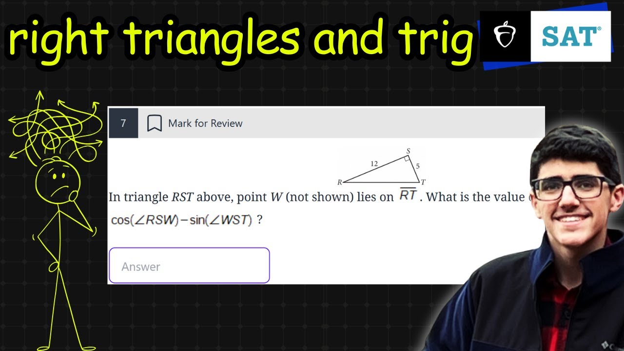 sat math is easy... right triangles and trigonometry