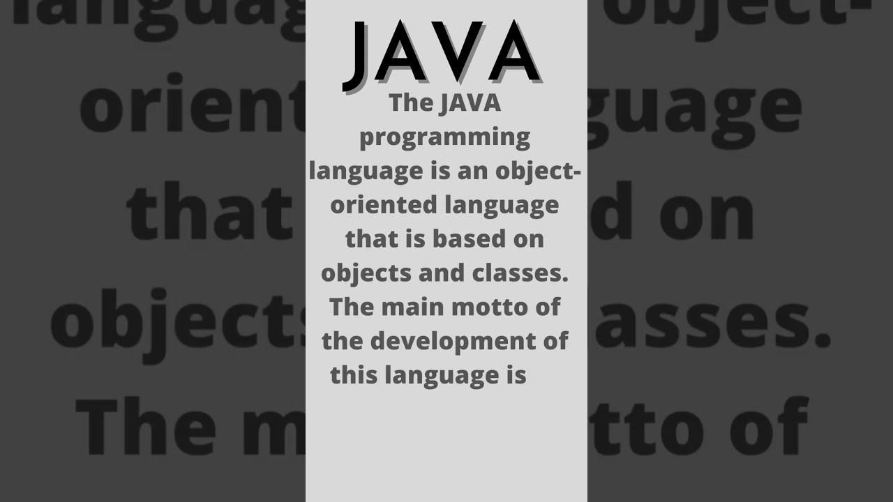 java | java programming language | what is java