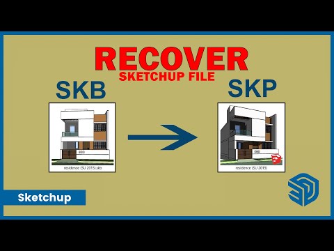 How to RECOVER Sketchup file from SKB file | Sketchup SKB file #skp #skb #sketchuptutorials