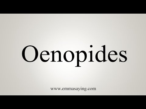 How To Say Oenopides