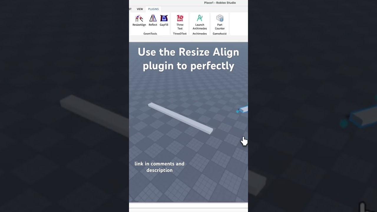 Line up parts easily in Roblox Studio!