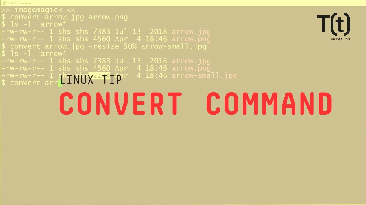 How to use the convert command: 2-Minute Linux Tips