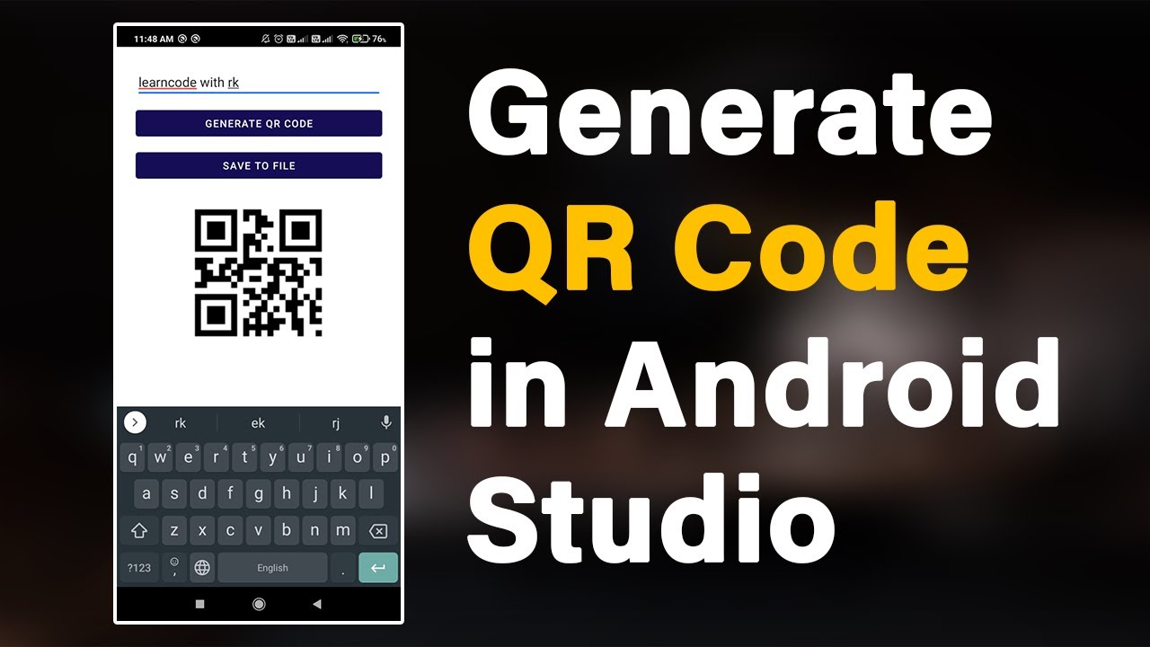 How to Generate QR Code in Android Studio | QrGenerator | Android Coding||Source Code Available