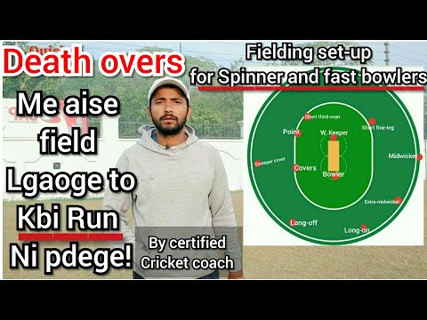 how to set fielding in powerpay ??Fielding set-up for death overs in cricket | bowl in death overs