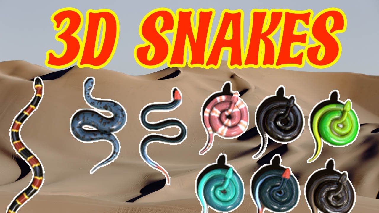 Animated snakes pack 3D Model | Blender Tutorial |  #my3dstudio