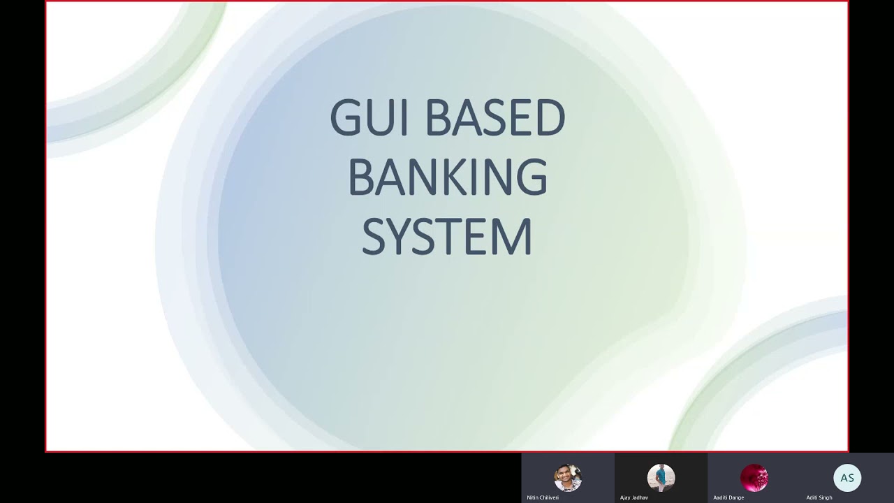 GUI Based Banking System