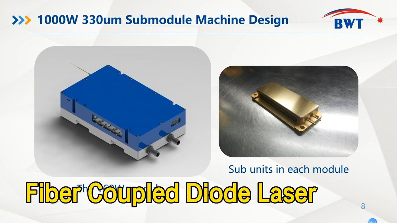 High Power Fiber Coupled Diode Laser 1000W 300um For Welding System