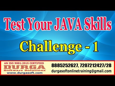 Java Tutorials | Test Your JAVA Skills | Challenge - 1 | by DURGA Sir