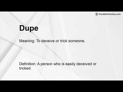 Dupe Meaning
