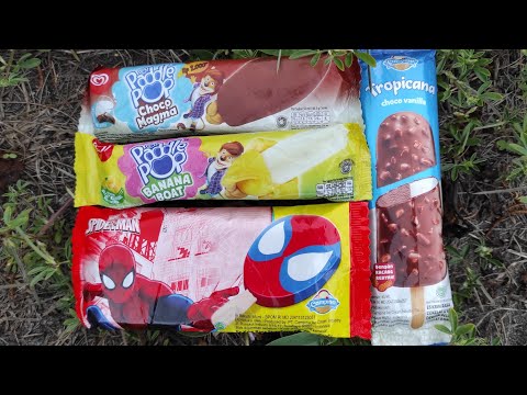 Es krim paddle pop, es krim Campina, es krim walls, es krim spiderman, es krim tropikana, es krim