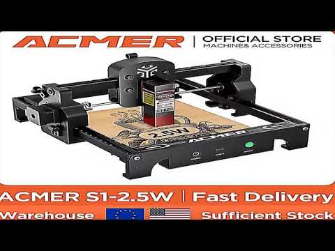 ACMER S1 2.5W 3.5W Mini Laser Engraver For DIY Painted Dog Tag Leather Wooden Plastic Logo
