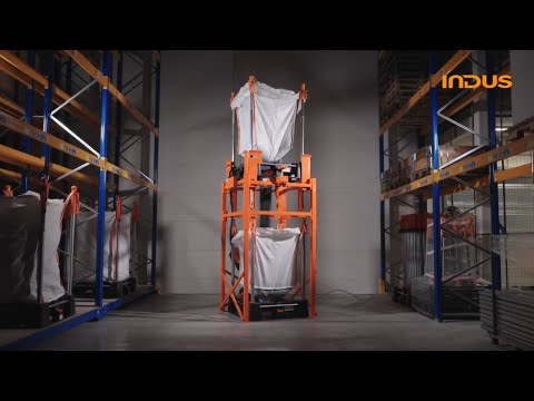 Modulare Big-Bag-Entleerstation von INDUS – anpassbar auf 88–318 cm mit vielfältigen Add-ons