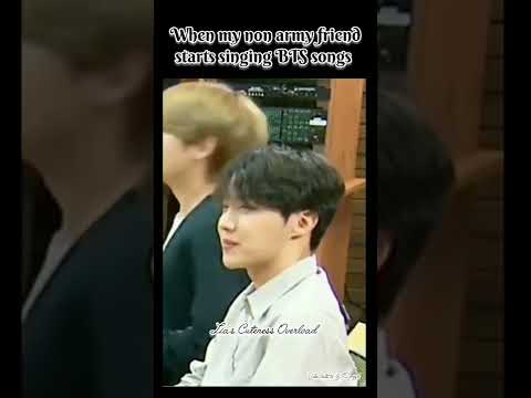 when my non-army friend starts singing BTS songs #shorts #ytshorts #kpop #bts #taehyung