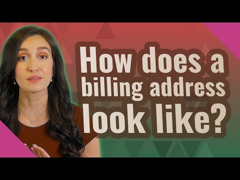 How does a billing address look like?
