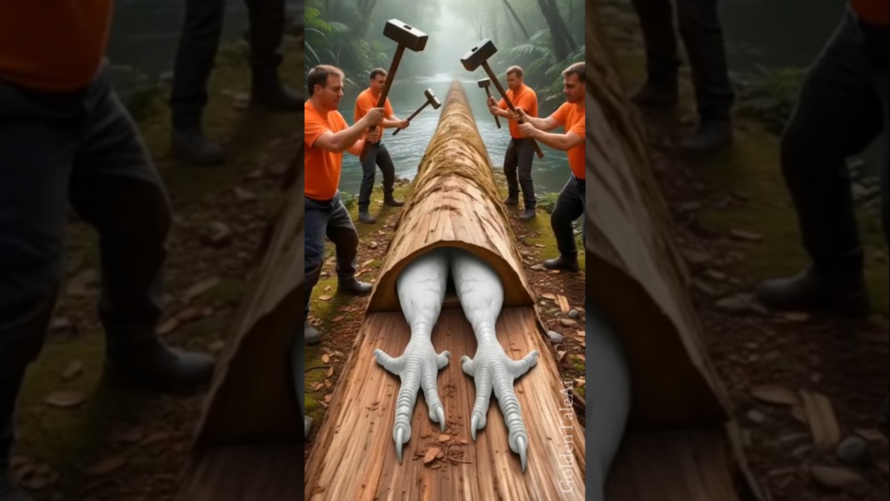 rescue White peacock from giant log 🪵 🦚#animals #funny #shorts #peacock
