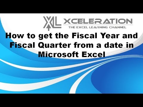 How to get the Fiscal Year and Fiscal Quarter from a date in Microsoft Excel