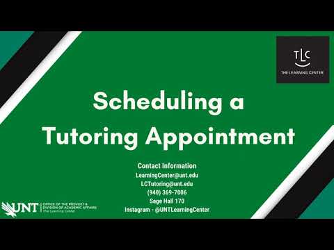 The Learning Center: Scheduling a Tutoring Appointment!