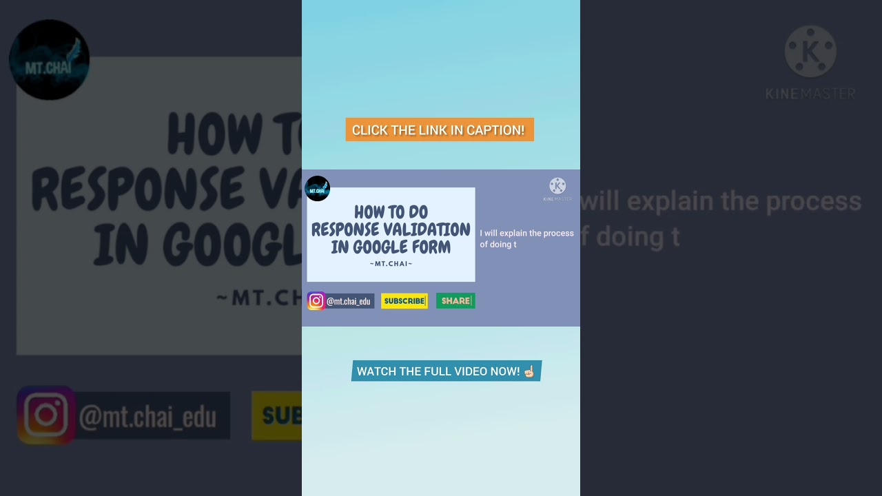 RESPONSE VALIDATION l MEANING l TUTORIAL l GOOGLE FORM TIPS