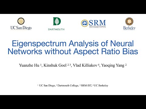 (ICML 2025) Eigenspectrum Analysis of Neural Networks without Aspect Ratio Bias