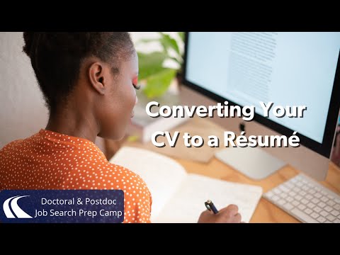 10 steps for converting your CV to a resume