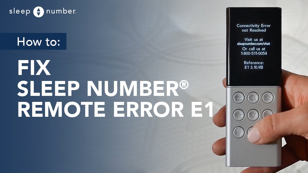 Sleep Number® Remote E1 Error Code: Fix Connectivity Error