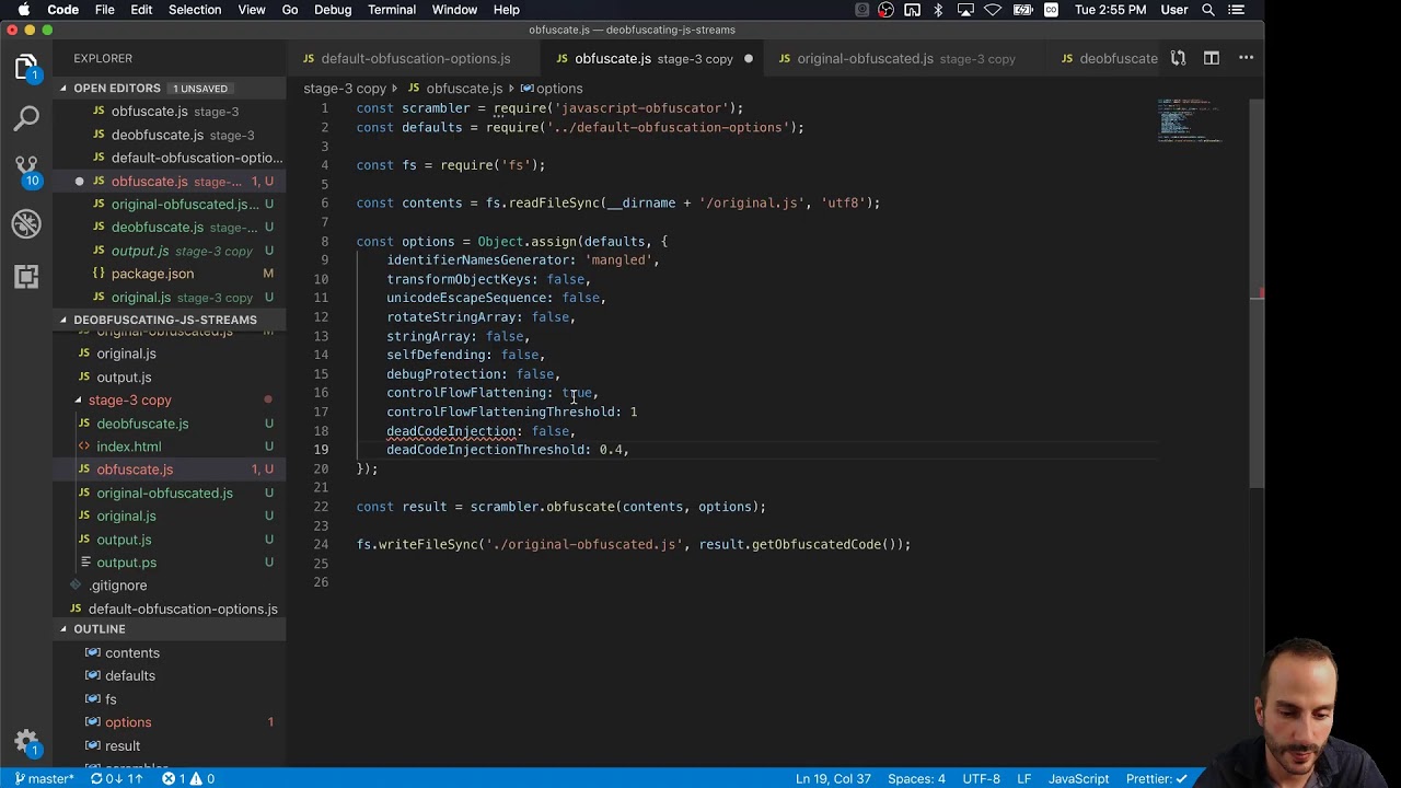 Live streaming JavaScript deobfuscation & reverse engineering