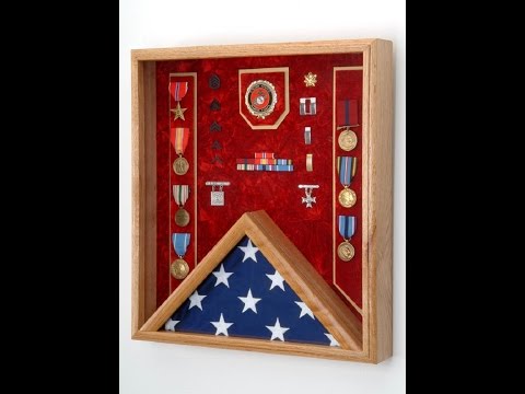 Flag Display Case, Military Shadow Box, Medals & Awards Display Case - 100% made in the USA