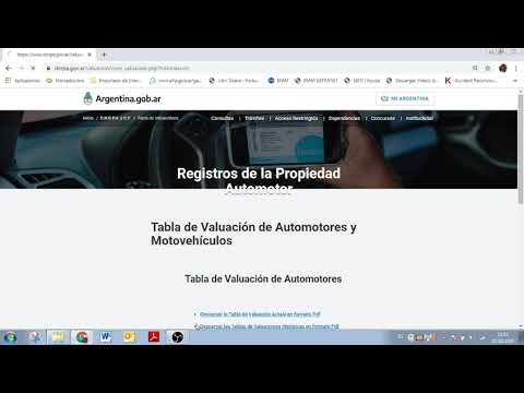 Valuaciones de automotores Argentina