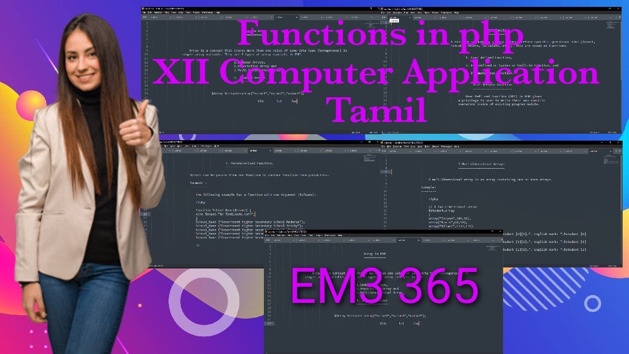 Functions in php for XII Computer Application Chapter 5 php function and array