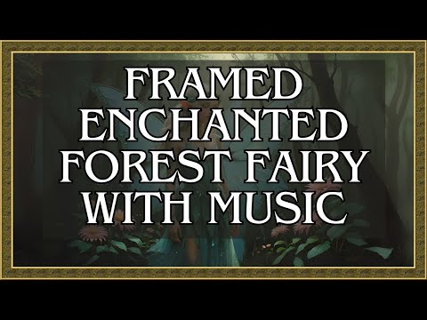 Framed Enchanted Forest Fairy – Magical Ambient Art with Sparkles & Music (1 Hour Loop)
