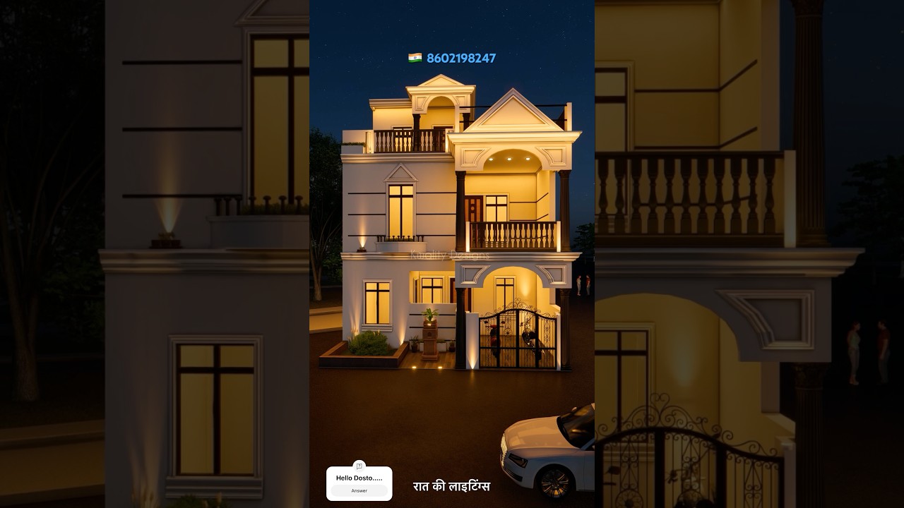 Modern Village 🏡 House Elevation Design on 25x47 Feet 🇮🇳 #shorts #home #design #village #youtube