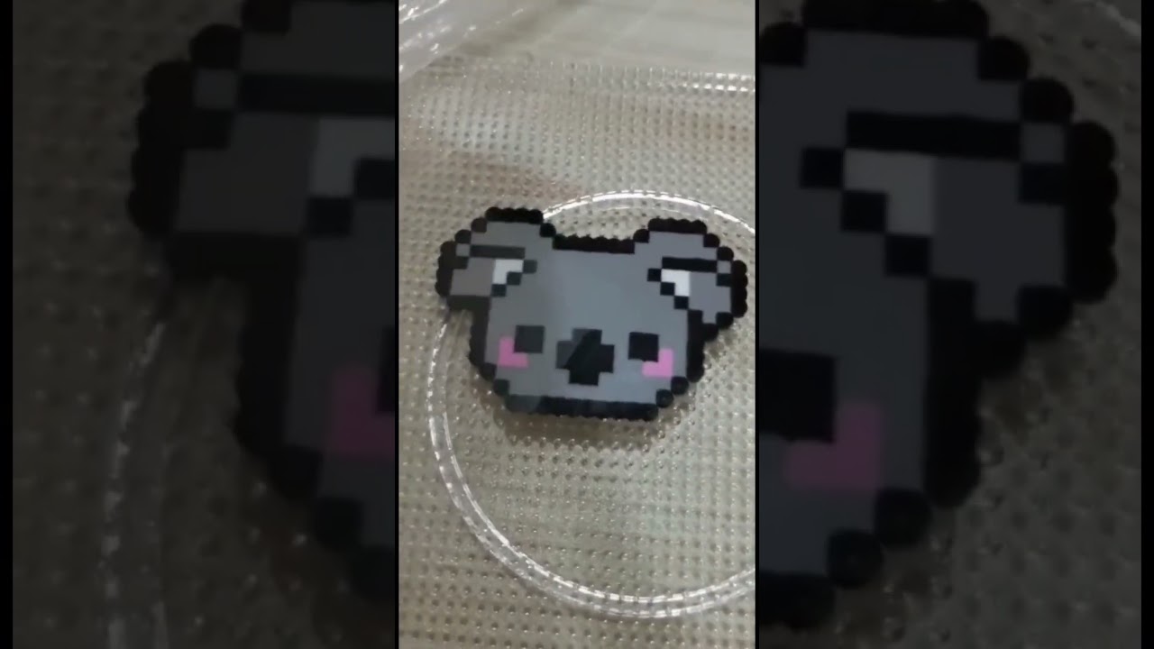 Making a Koala Perler Bead! #shorts #perlerbeads #fyp #koala