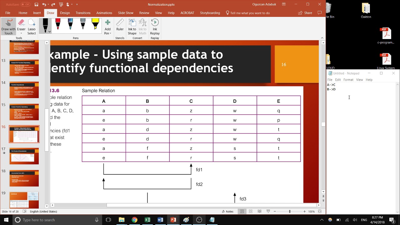 Database Normalization Part 3 Finding FDs