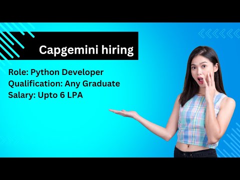 🚀 Capgemini Python Developer Jobs in Bangalore | Apply Now | Salary up to ₹6 LPA